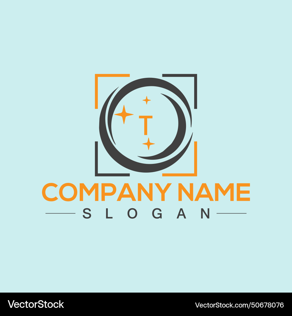 Alphabet letter t creative logo design Royalty Free Vector