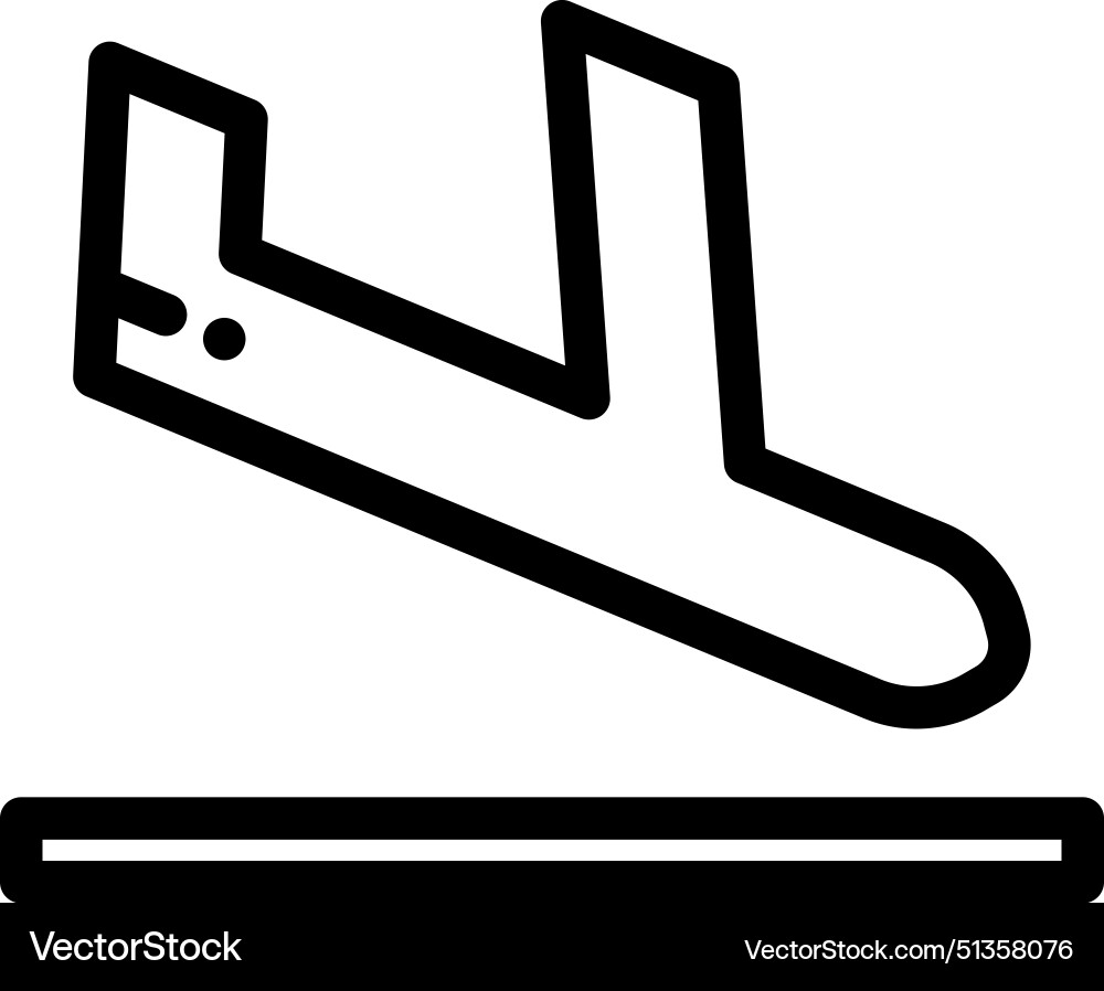 Arrival icon thin linear style design isolated Vector Image