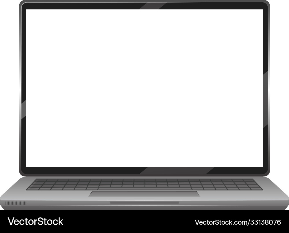 Blank Laptop Screen Icon Royalty Free Vector Image