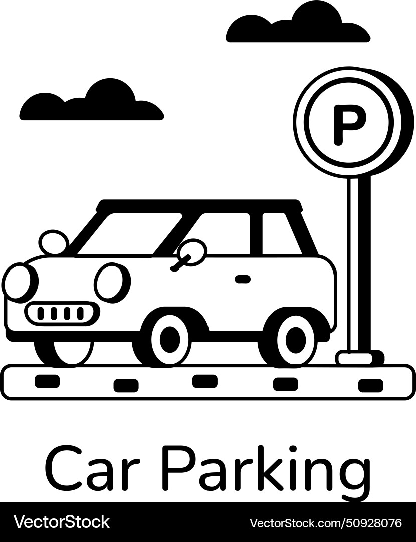 Car parking Royalty Free Vector Image - VectorStock
