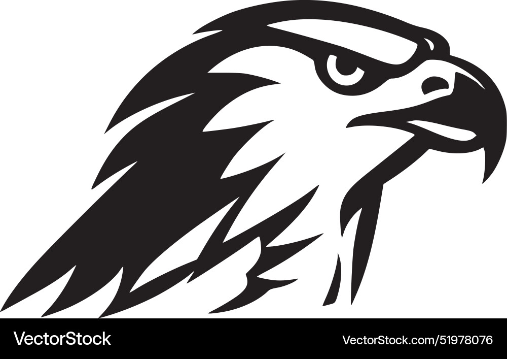 Falcon - minimalist and flat logo Royalty Free Vector Image