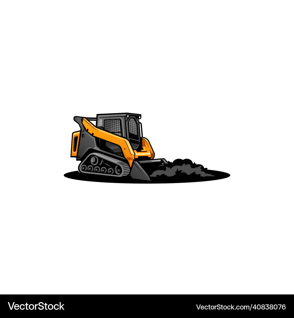 Skid Steer Loader Equipment Royalty Free Vector Image