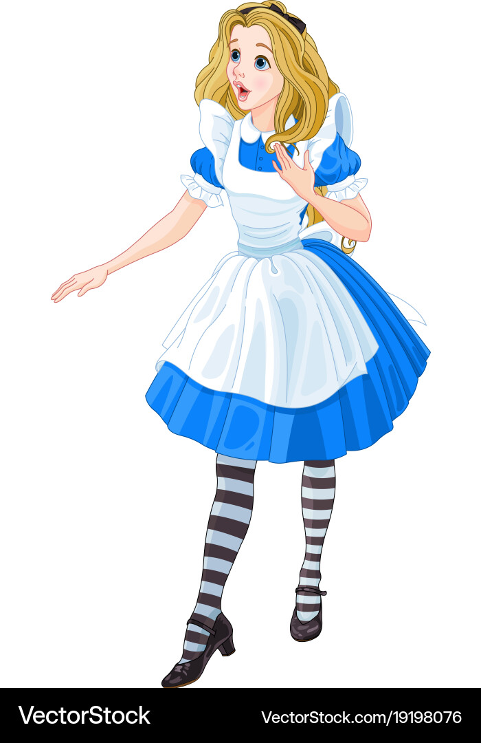 Talking alice Royalty Free Vector Image - VectorStock