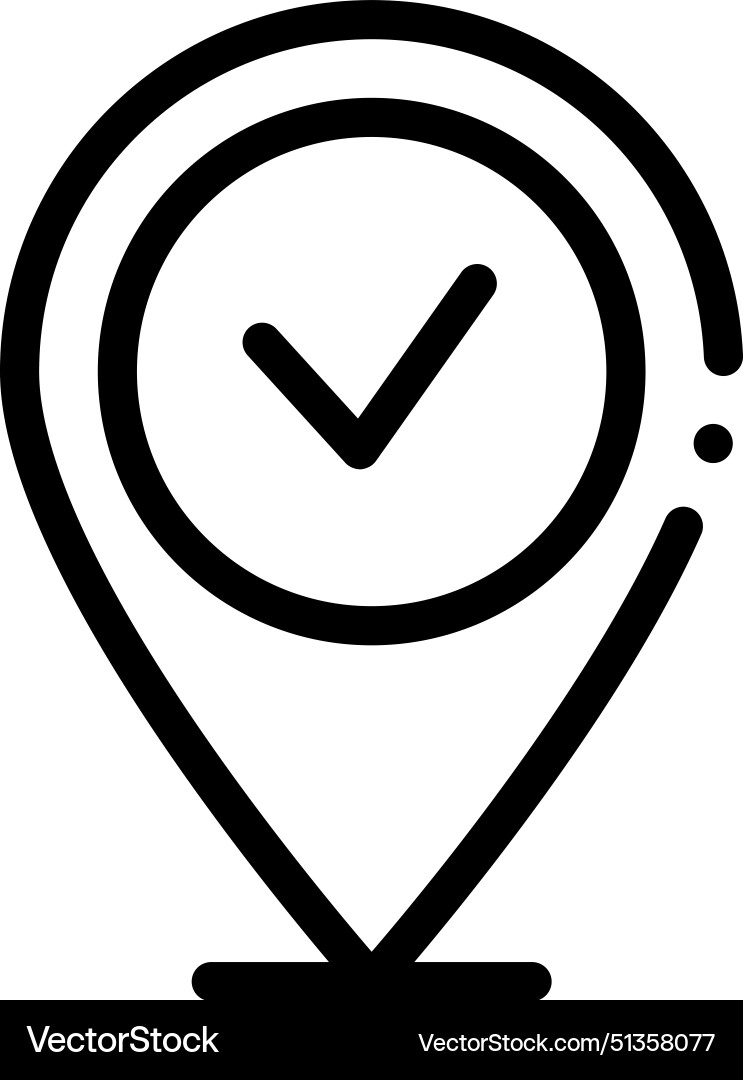 Arrival icon thin linear style design isolated Vector Image