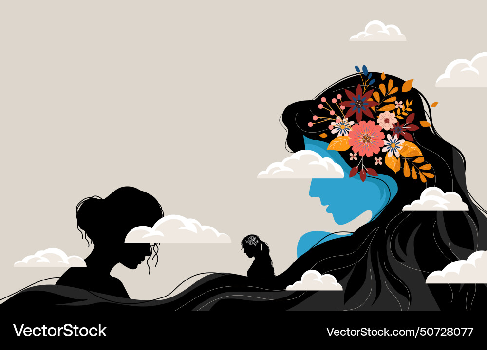 Beautiful concept of a step into the unknown Vector Image