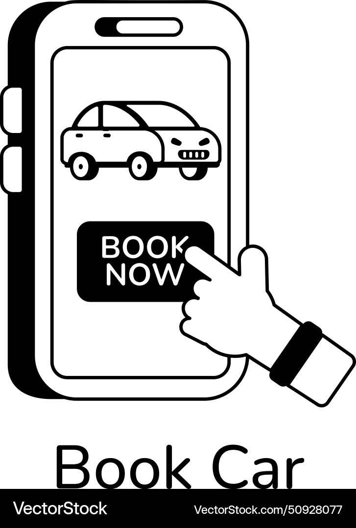 Book car Royalty Free Vector Image - VectorStock