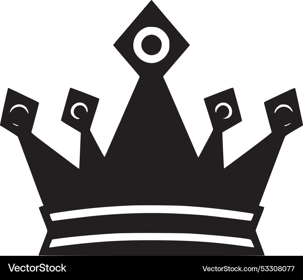 Crown - minimalist and simple silhouette Vector Image