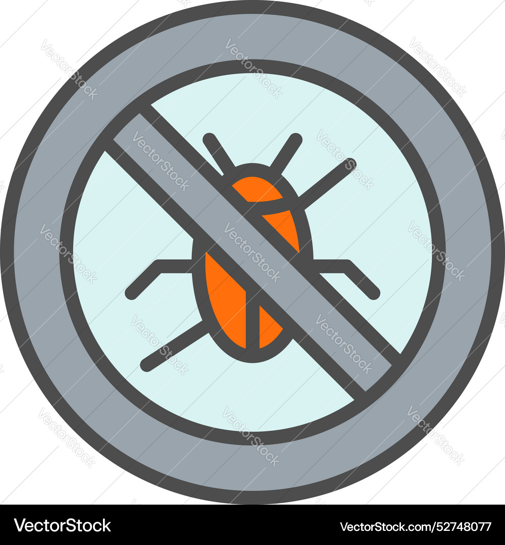 Debug line filled icon design Royalty Free Vector Image