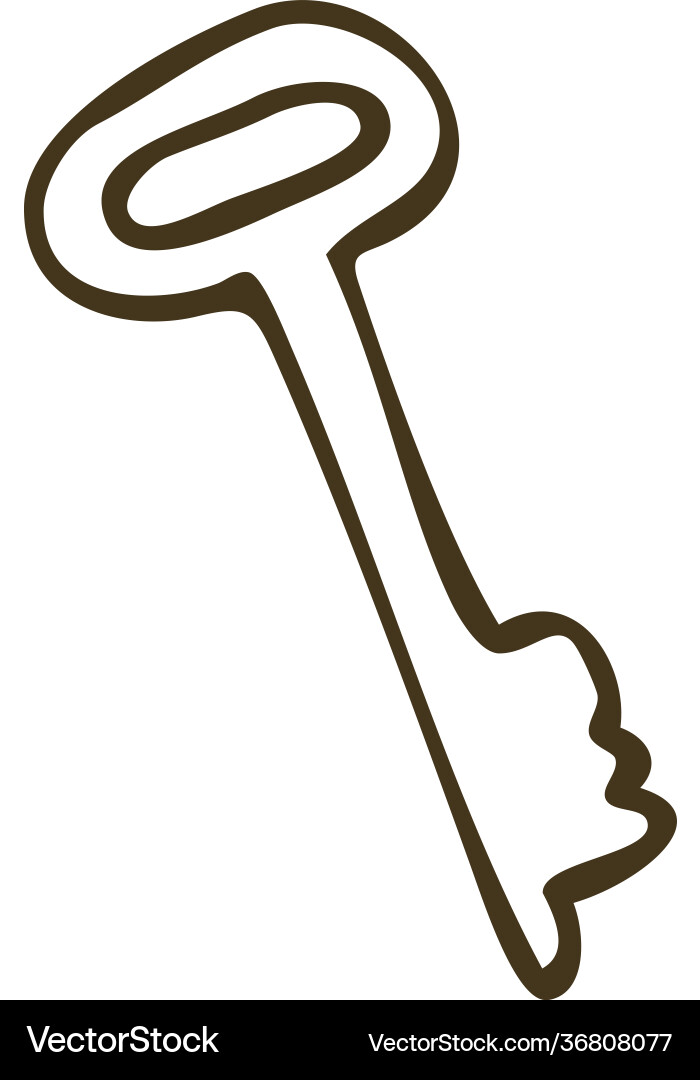 Key doodle icon Royalty Free Vector Image - VectorStock