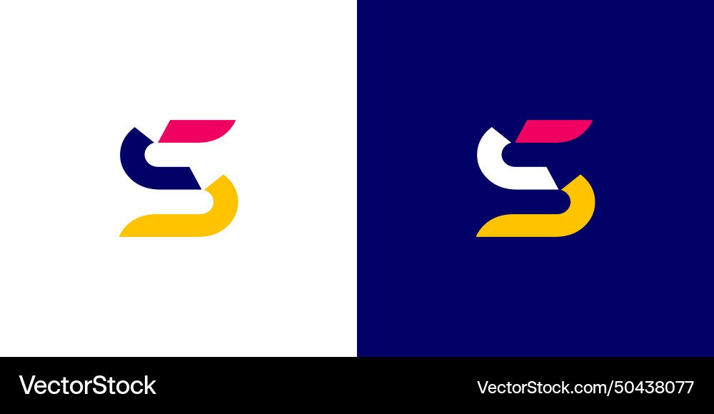 Modern and colorful letter s initials logo design Vector Image