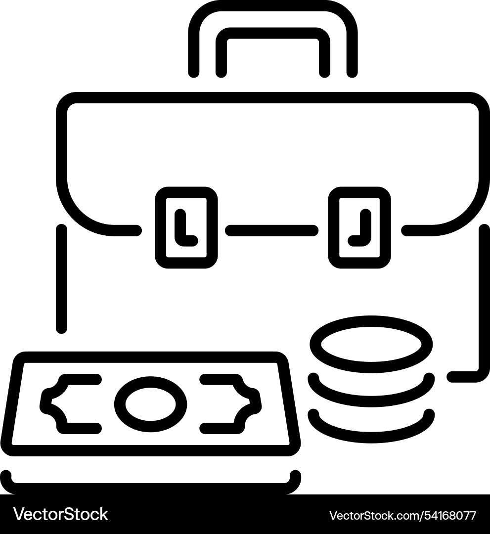 Money bag Royalty Free Vector Image - VectorStock