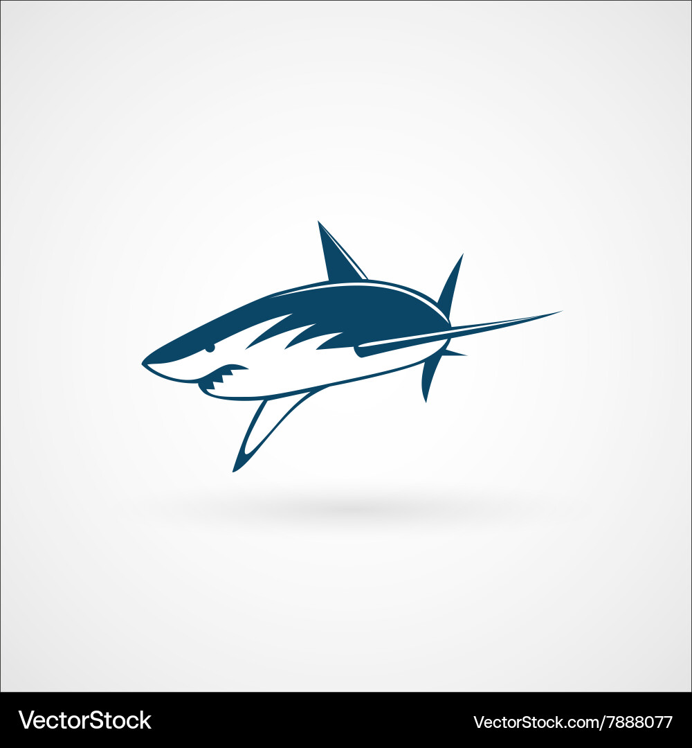 Shark attack logo sign Royalty Free Vector Image