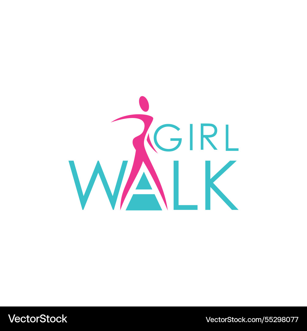 Walking female figure Royalty Free Vector Image