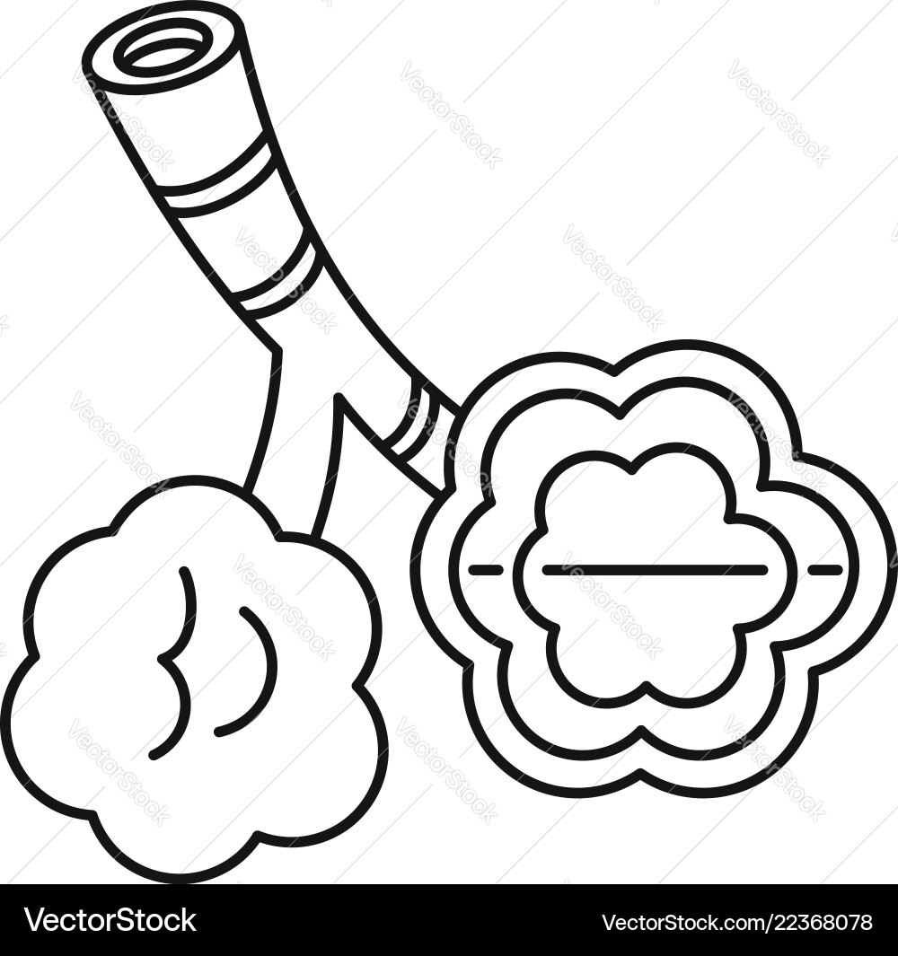 Alveolus disease icon outline style Royalty Free Vector