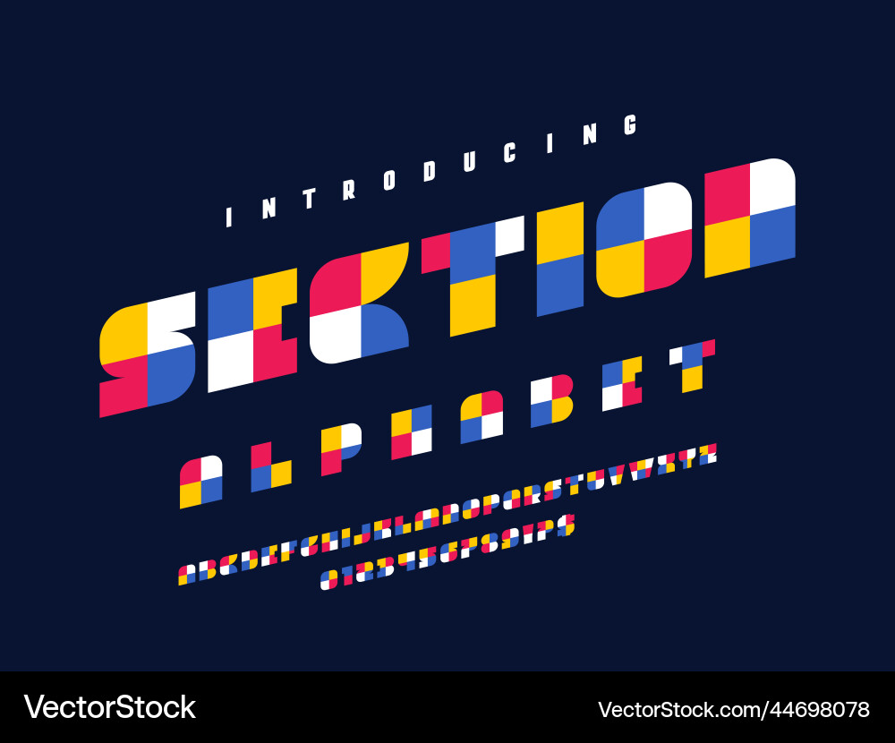 Colorful font Royalty Free Vector Image - VectorStock