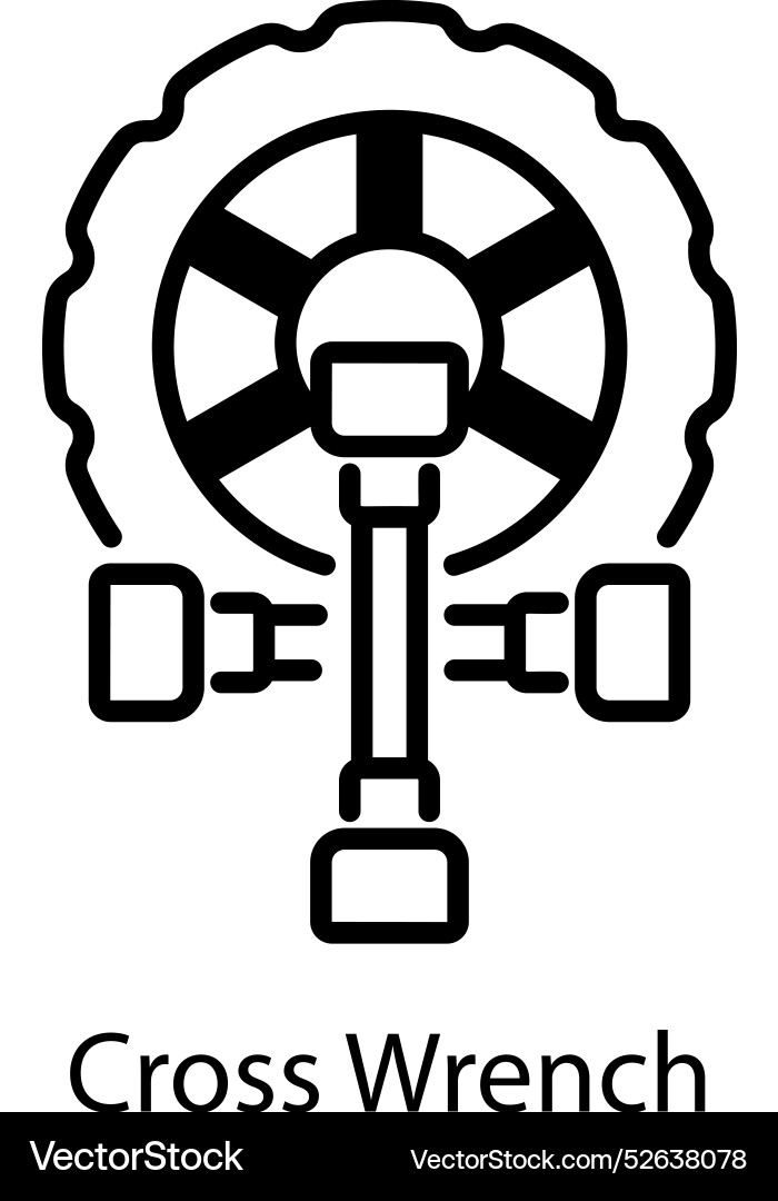 Cross wrench Royalty Free Vector Image - VectorStock