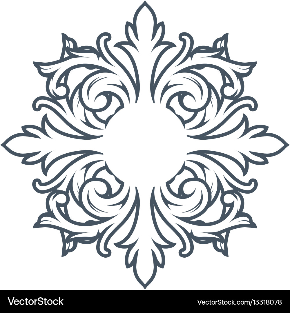 Decorative monogram design element Royalty Free Vector Image