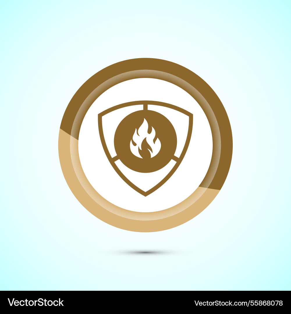 Fire resistant icon design fire flame protection Vector Image