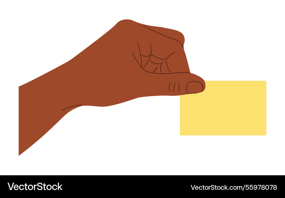 Hand holding sticky note blank peace of paper Vector Image