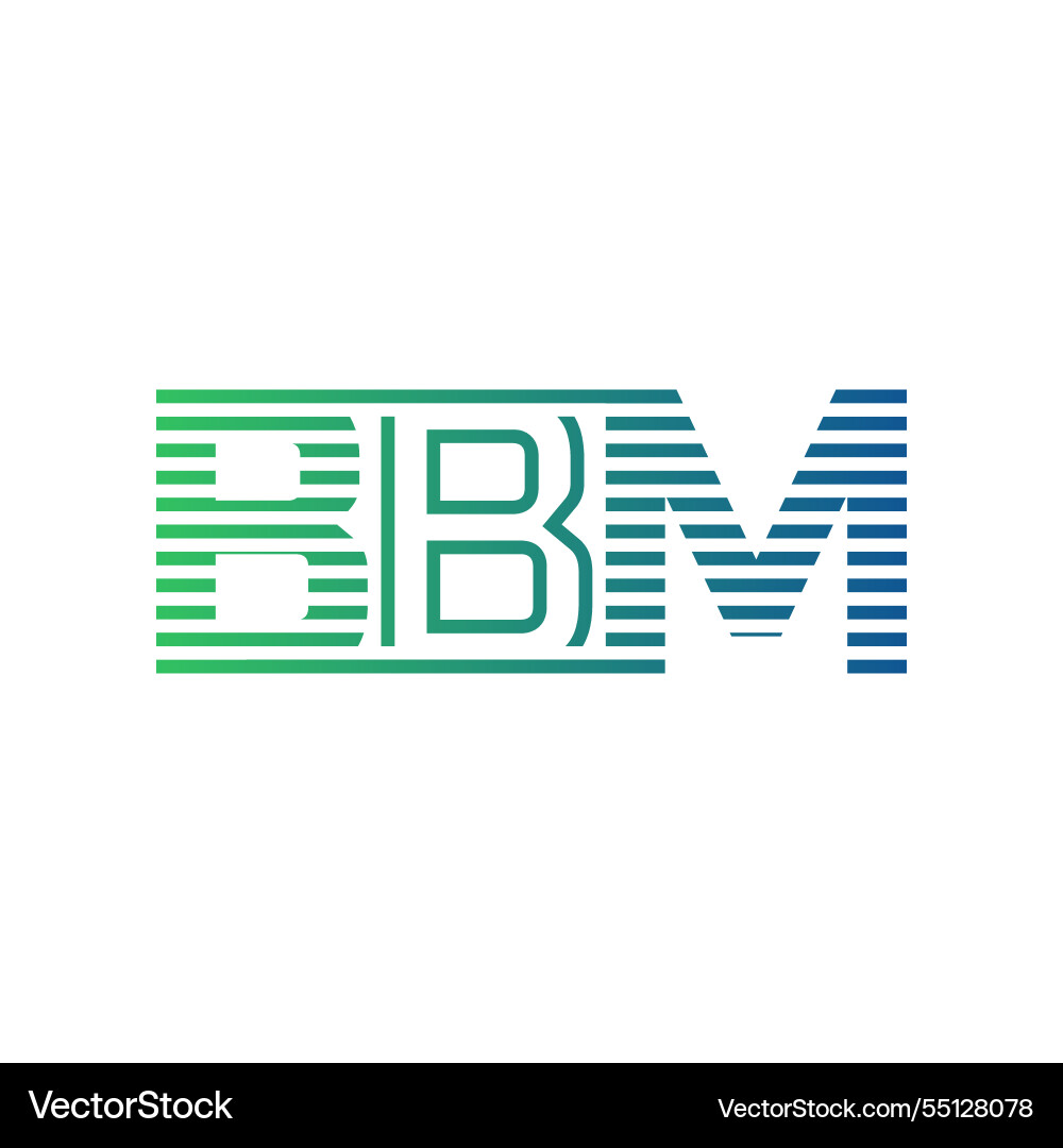 Modern bbm logo design letter minimalist Vector Image