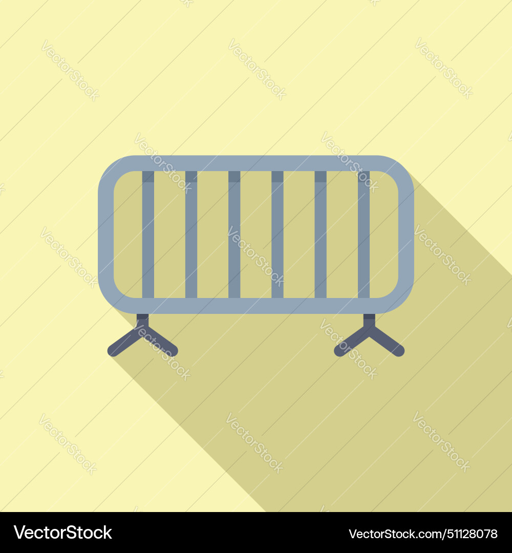 Railway crossing metal barrier icon flat Vector Image