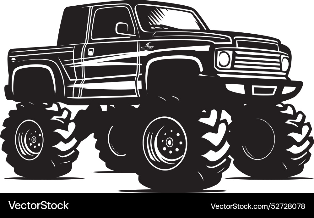 Revved up the thrilling world of monster truck Vector Image