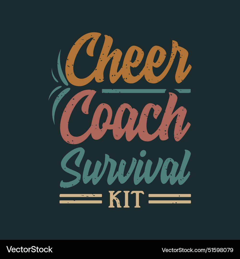 Cheer coach survival kit cheer printable Vector Image