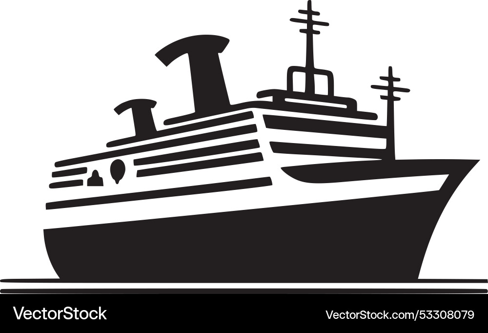 Cruise - minimalist and simple silhouette Vector Image