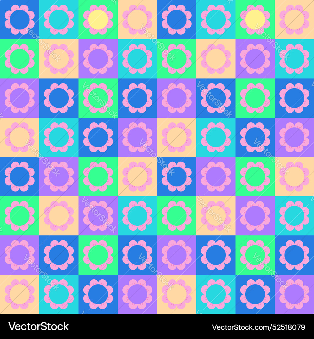 Daisy flower seamless pattern pop art style Vector Image