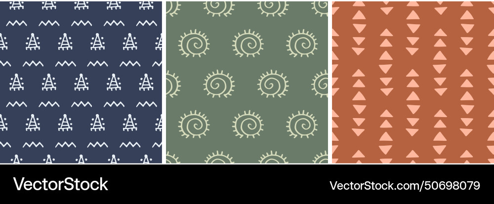Ethnic seamless patterns tribal background texture