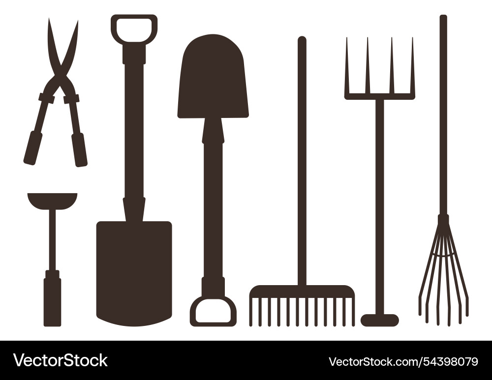 Garden tools set farming and agriculture Vector Image