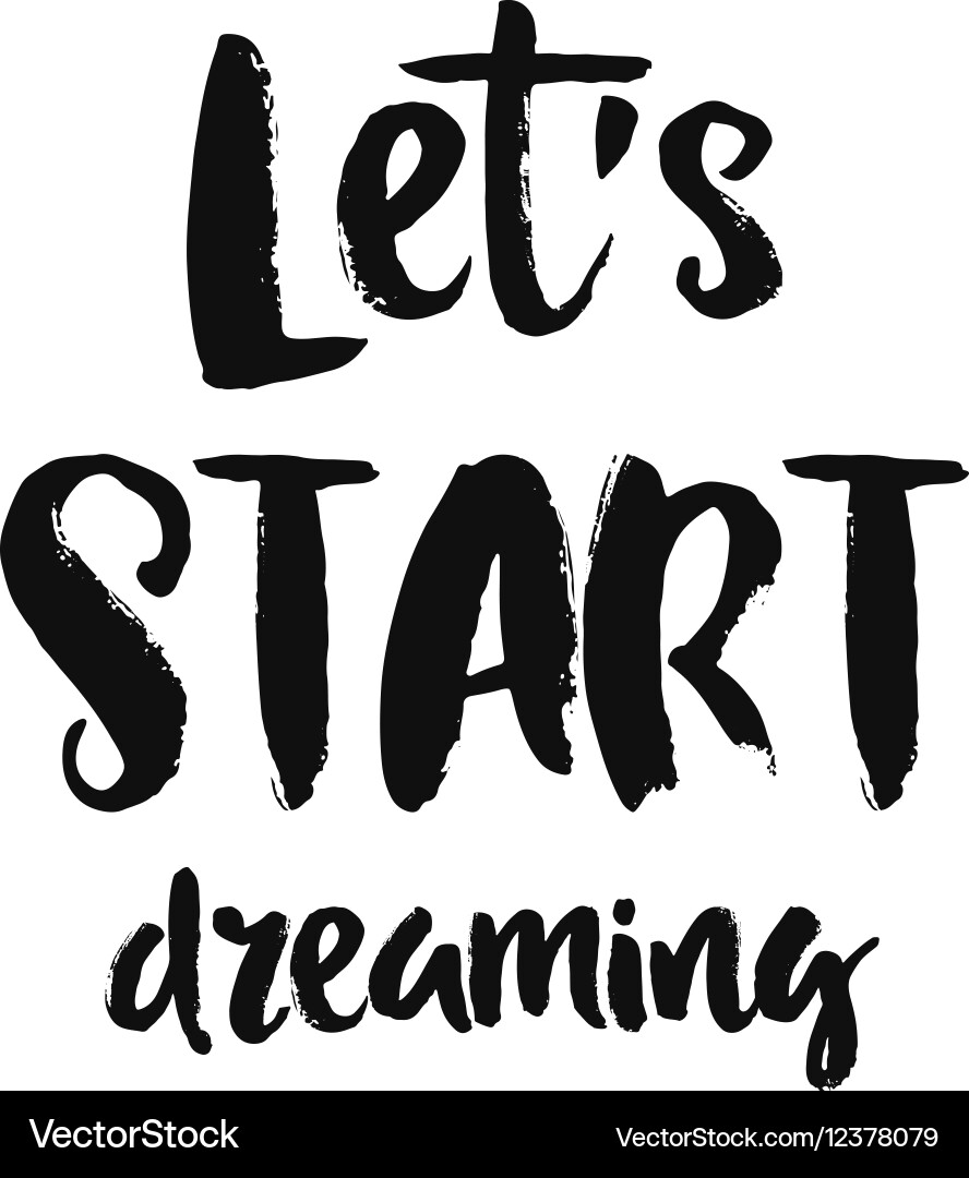 Hand drawn lettering poster Royalty Free Vector Image