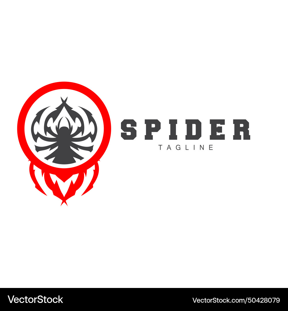 Spider logo insect animal minimalist design Vector Image