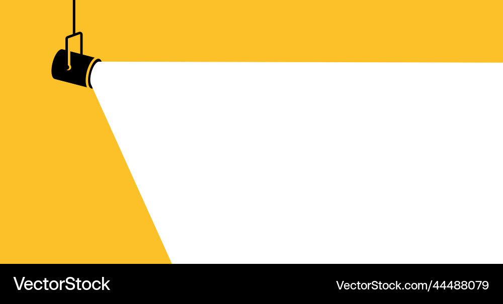 Spotlight banner yellow background business Vector Image