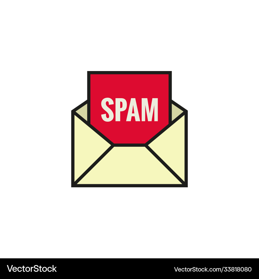 Email spam warning Royalty Free Vector Image - VectorStock