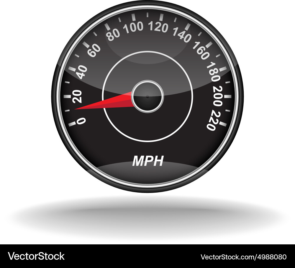 Realistic speedometer Royalty Free Vector Image