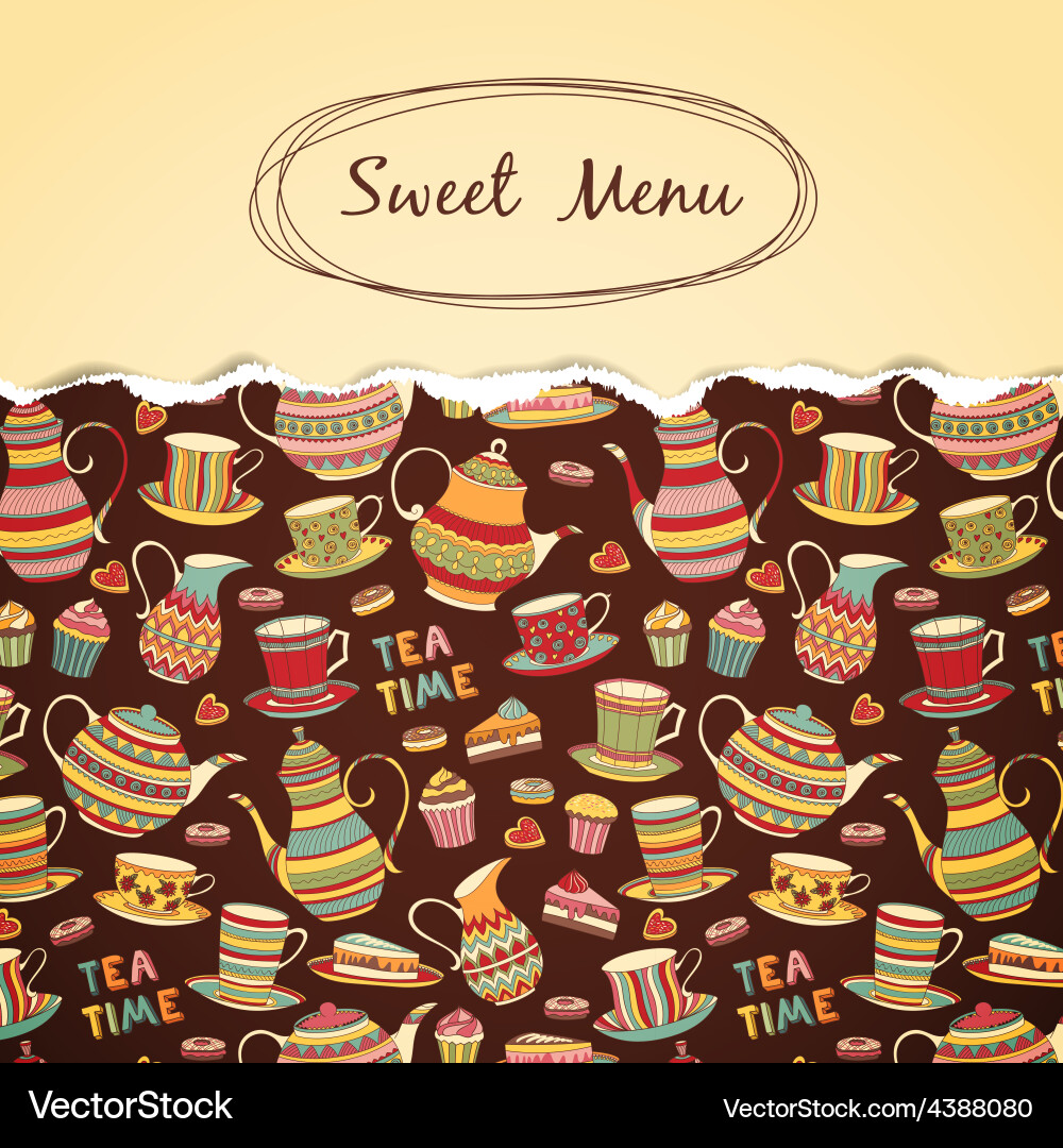 Sweet menu Royalty Free Vector Image - VectorStock