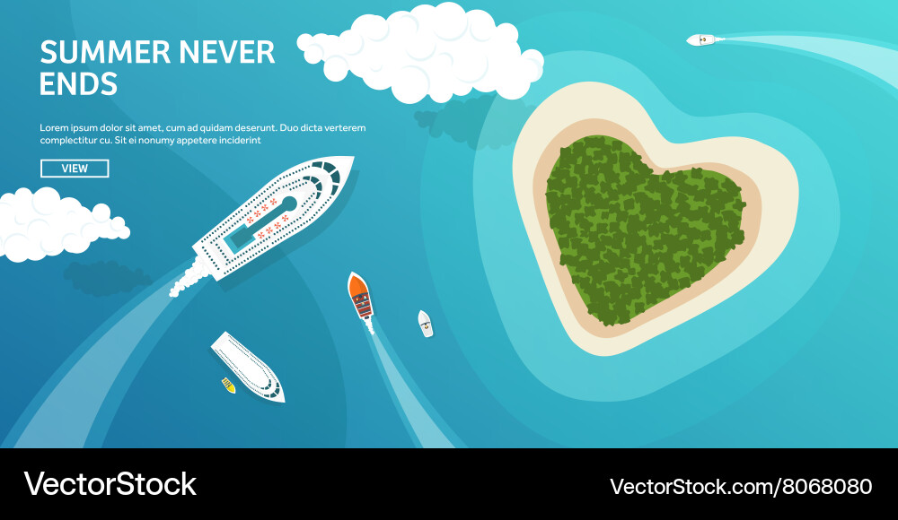 Tropical island summer Royalty Free Vector Image