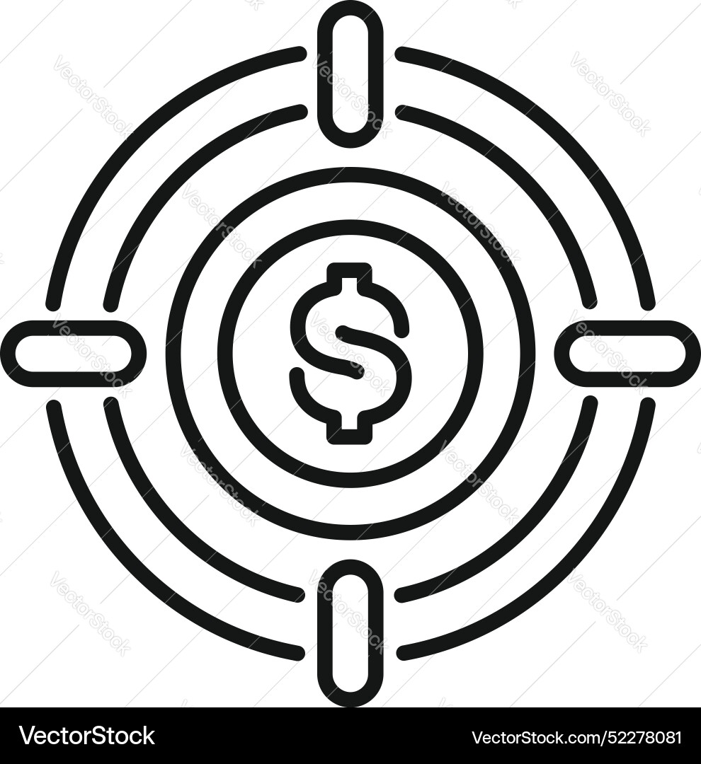 Businessman focusing on financial target Vector Image
