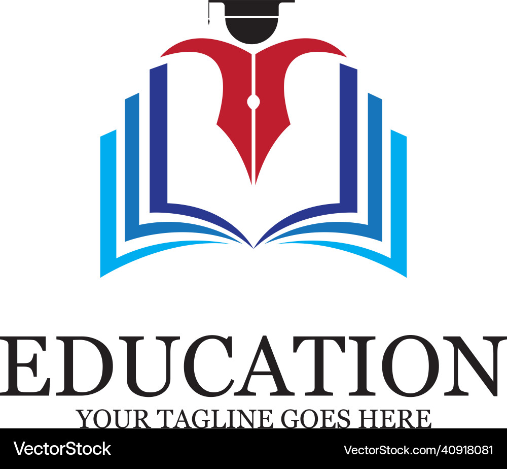 Education logo template Royalty Free Vector Image