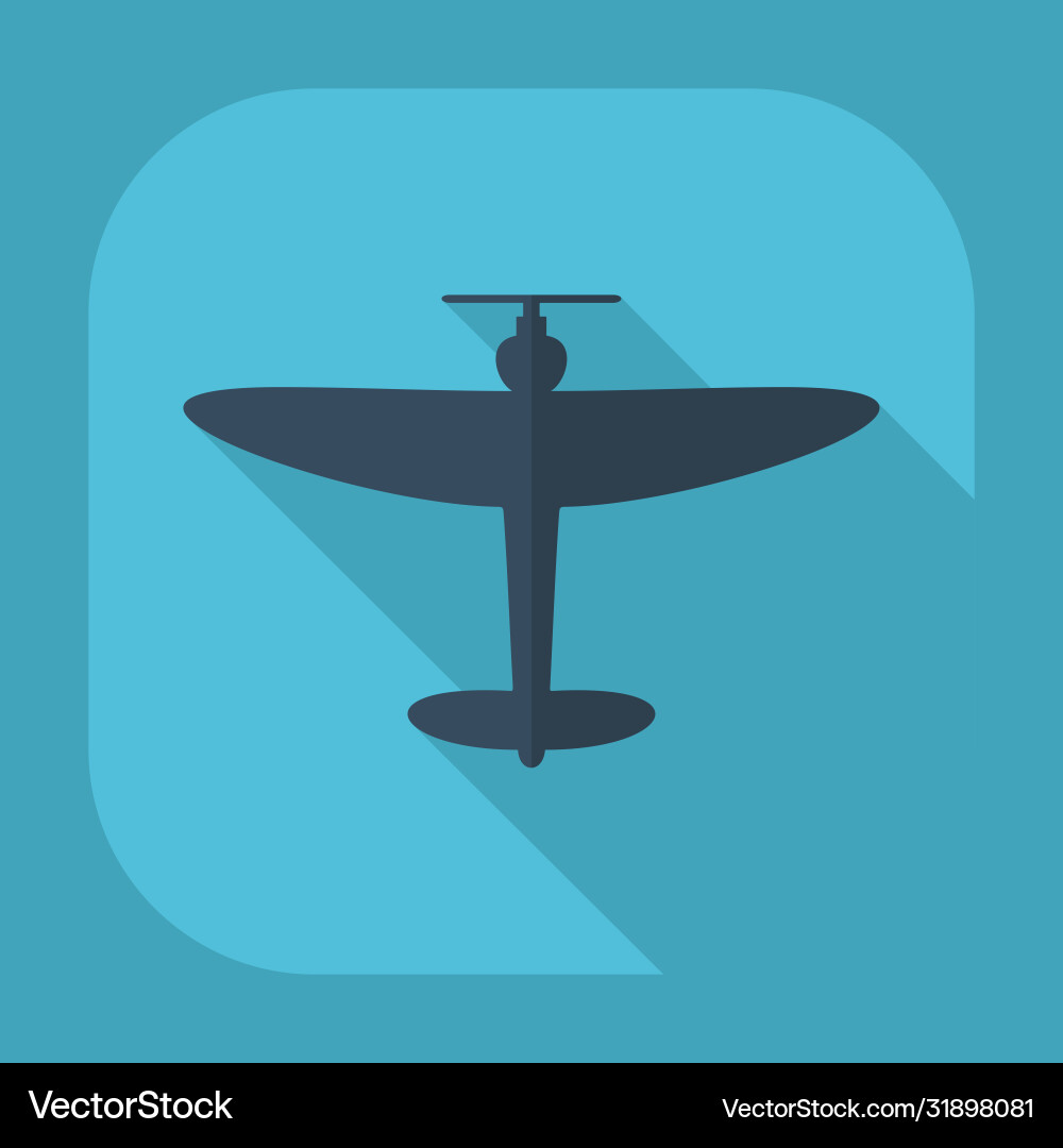 Flat modern design with shadow aircraft Royalty Free Vector