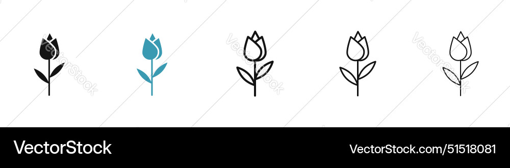 Flower tulip icon Royalty Free Vector Image - VectorStock