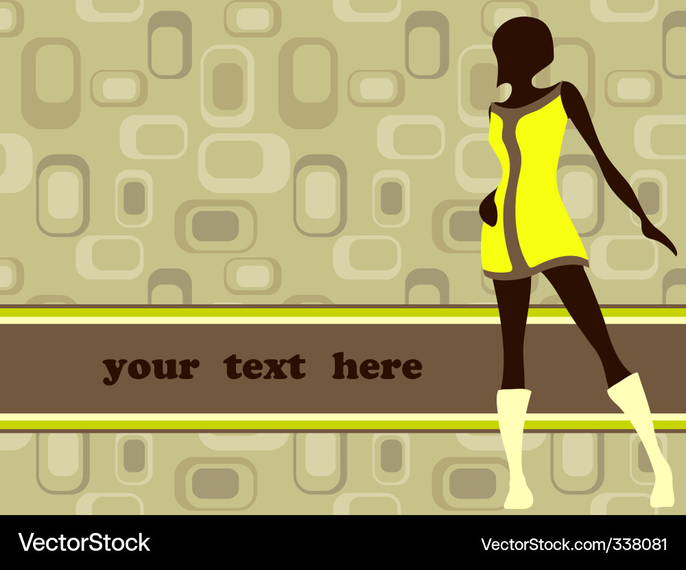 Girl and banner Royalty Free Vector Image - VectorStock