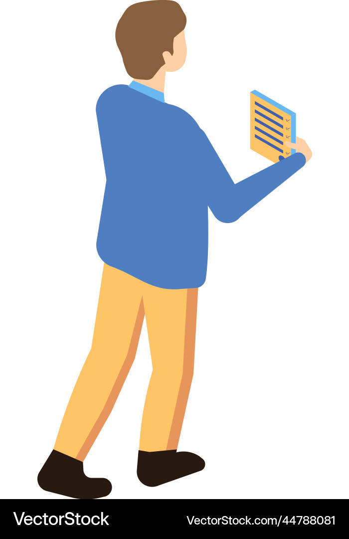 Isometric Warehouse Worker Royalty Free Vector Image