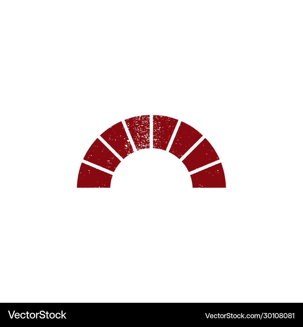 Rustic bricks stones fireplace logo ideas Vector Image