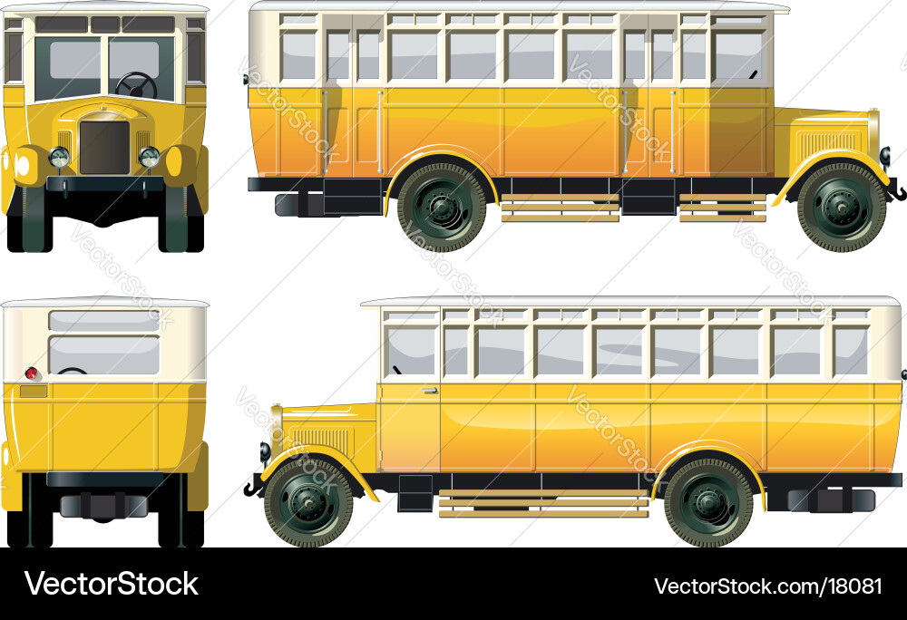 Vintage Soviet Bus Ya-6 Royalty Free Vector Image