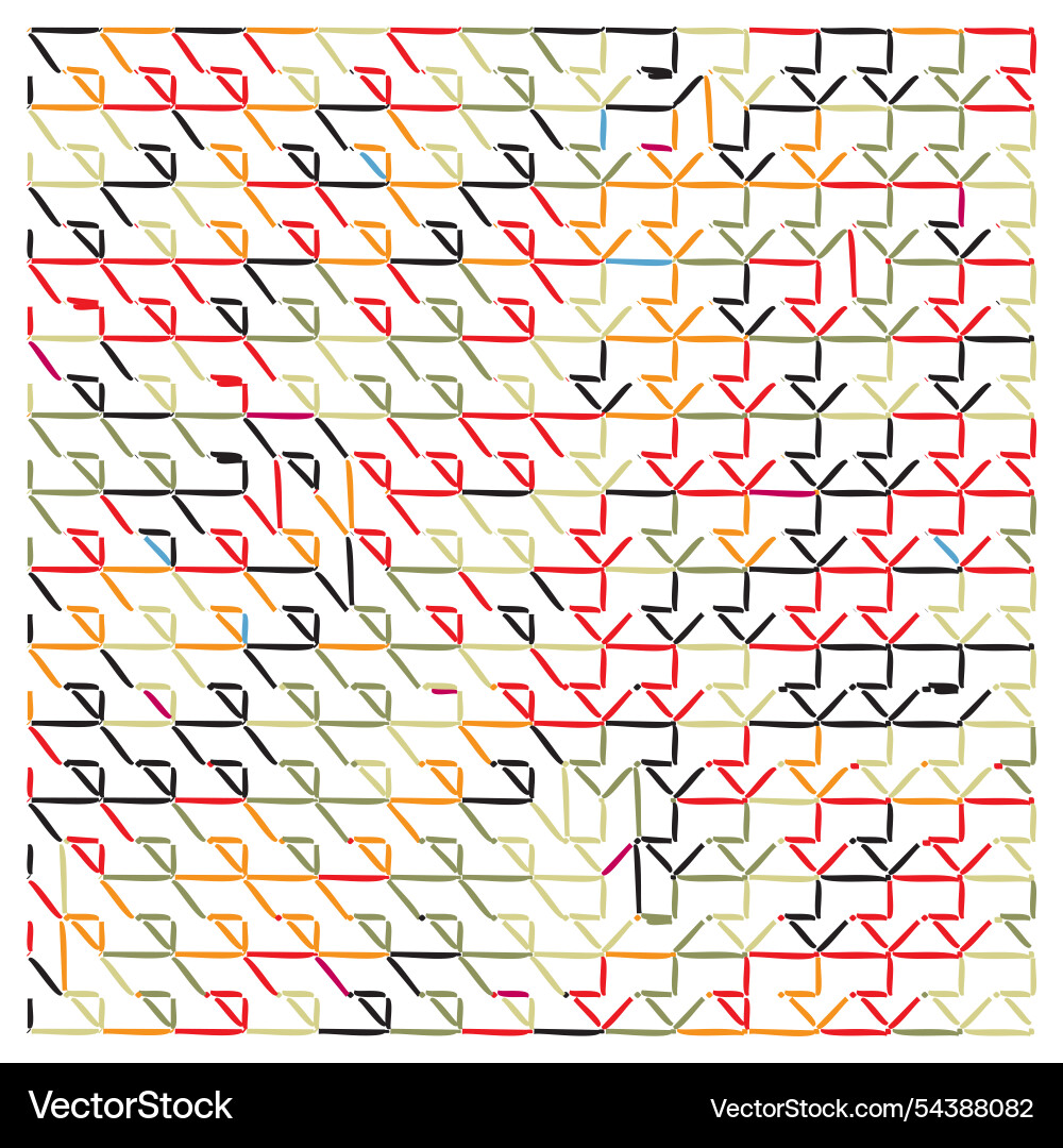 Abstract line art print pattern Royalty Free Vector Image