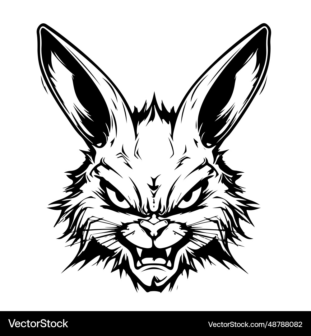 Bunny Rabbit Hare Scary Vector Images (over 220)