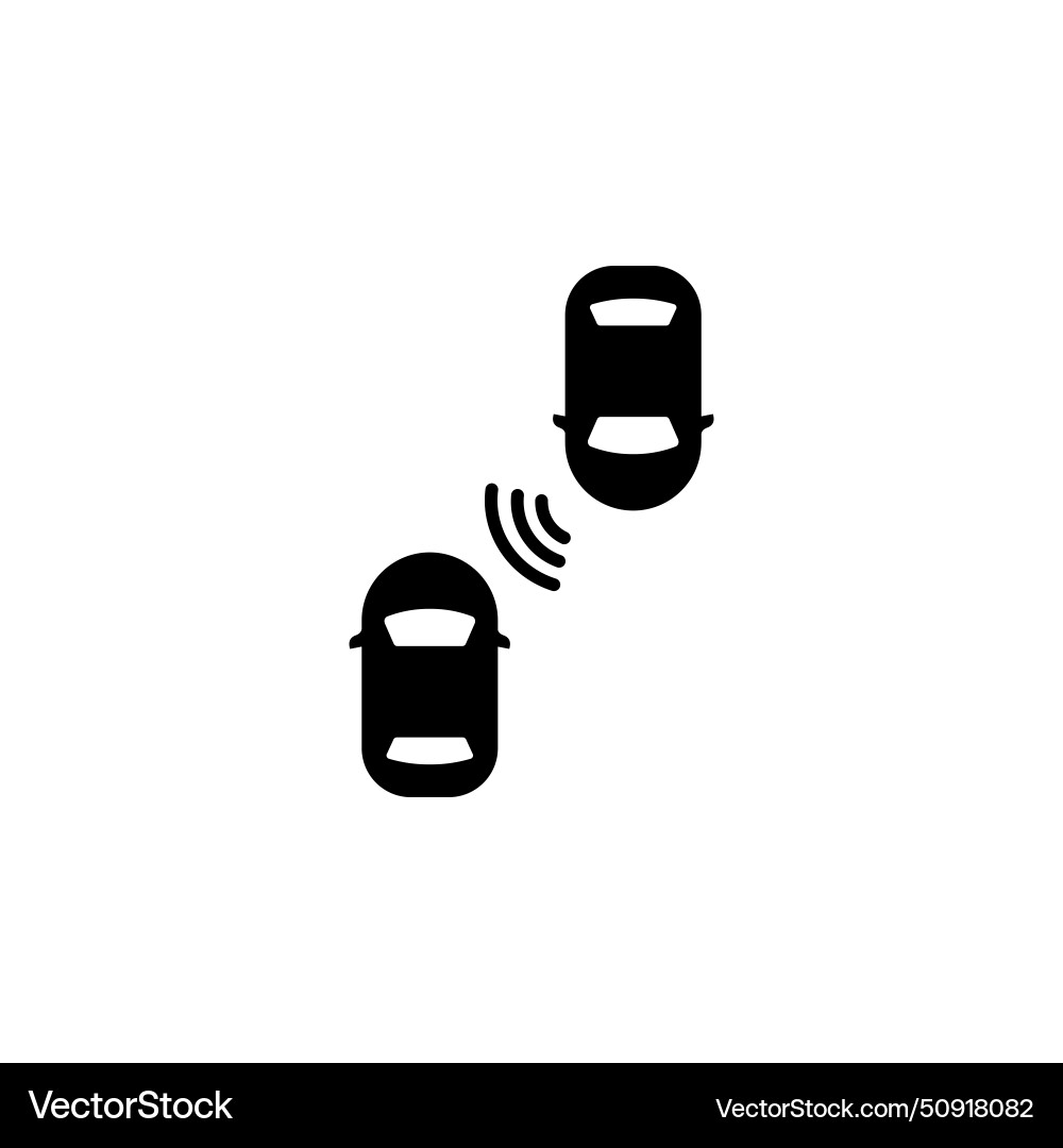 Car safety system flat icon Royalty Free Vector Image