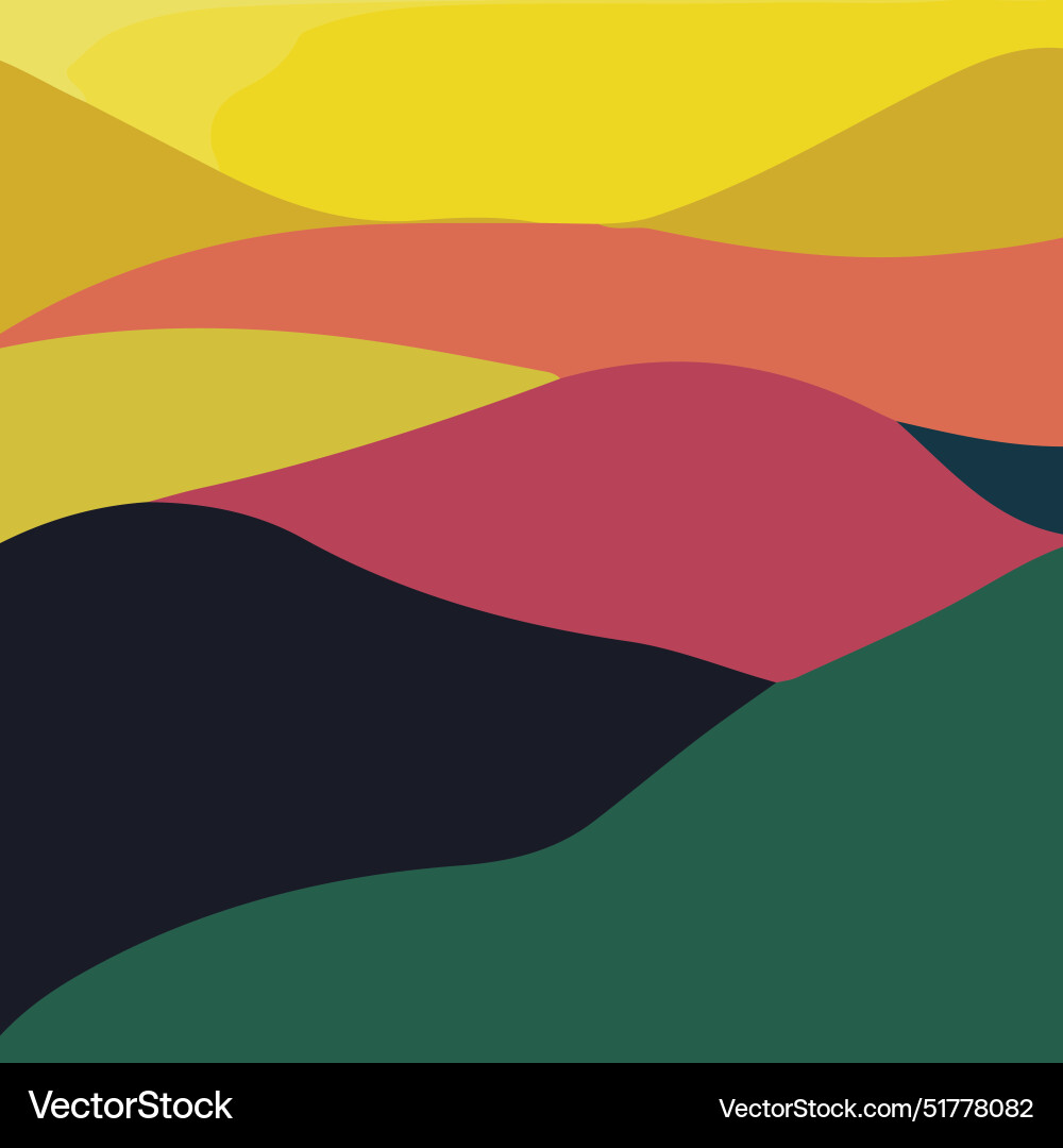 Colorful abstract hills Royalty Free Vector Image
